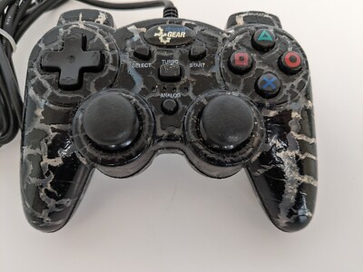 PlayStation 2 PS2 Dream Gear Lava Glow Blue Wired Controller *Tear ...