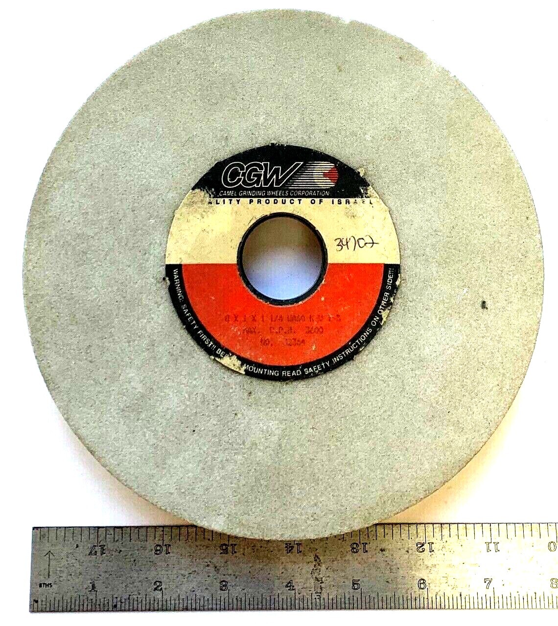 8" x 1" x 1-1/4" 60K WHITE A/O SURFACE GRINDING WHEEL SHELF WORN CGW 34702 | eBay