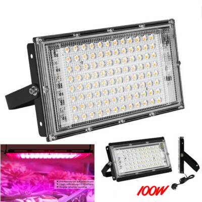 100W 96 LED Plant Grow Light For Indoor Plants UV VEG Growing Lamp Full ...