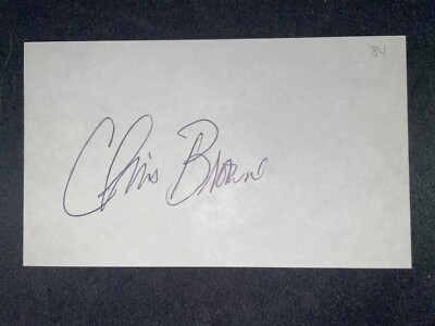 1984 GIANTS: Chris Brown, SIGNED 3x5 (BSJ), Died 2006 | eBay