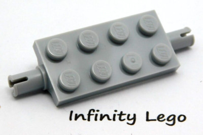 10 LEGO Light Bluish Grey Car Wheel Holder Plate 2x4 with Pins (30157 ...
