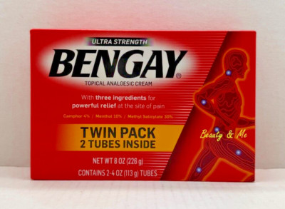 BENGAY Ultra Strength Pain Relieving Cream 2 Tubes 4oz * Twin Pack ...