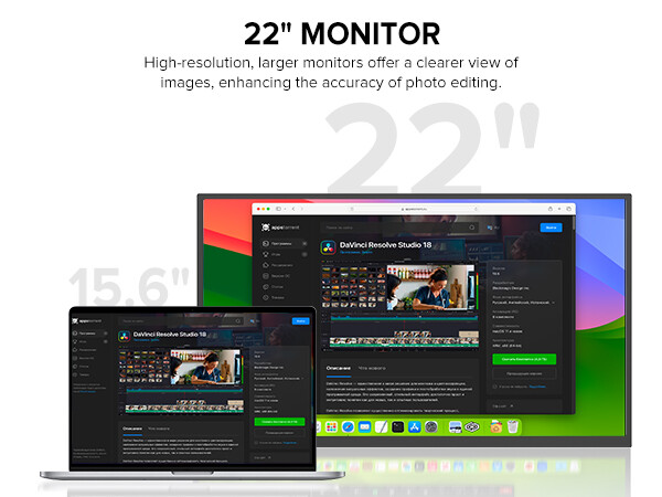 UPERFECT Unify UMax22 - 22" Inch Monitor 1440P Computer Display with ...