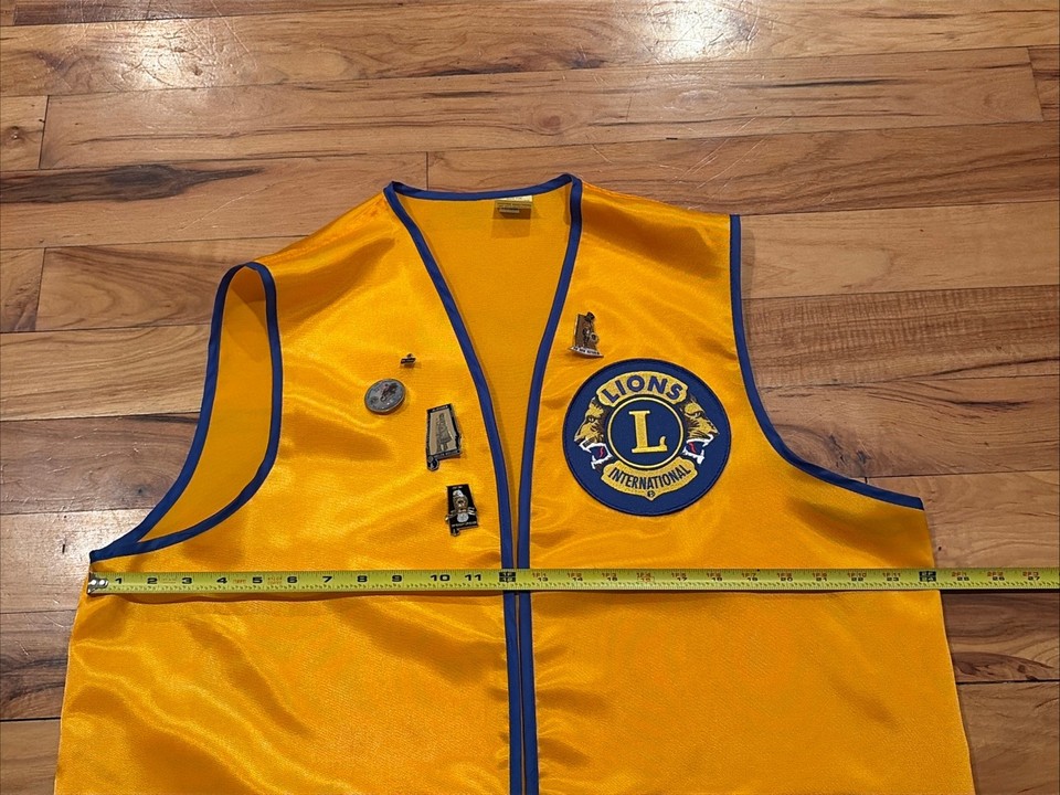Lions Club International Yellow Vest Alabama Pins Adult Size Large ...