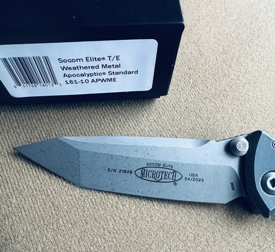 Microtech Socom Elite Weather grey Anodization, Apocalyptic Blade, Manual - NEW | eBay