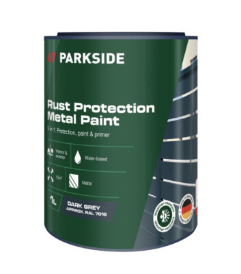 Parkside Rust Protection Metal Paint Dark Grey 1L - Buy 4 Tin Get 1 Tin ...