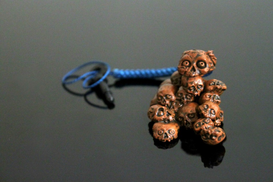 YOKAI Japanese Netsuke charm mascot strap SKULL Eye Demon Spirit Shinto ...