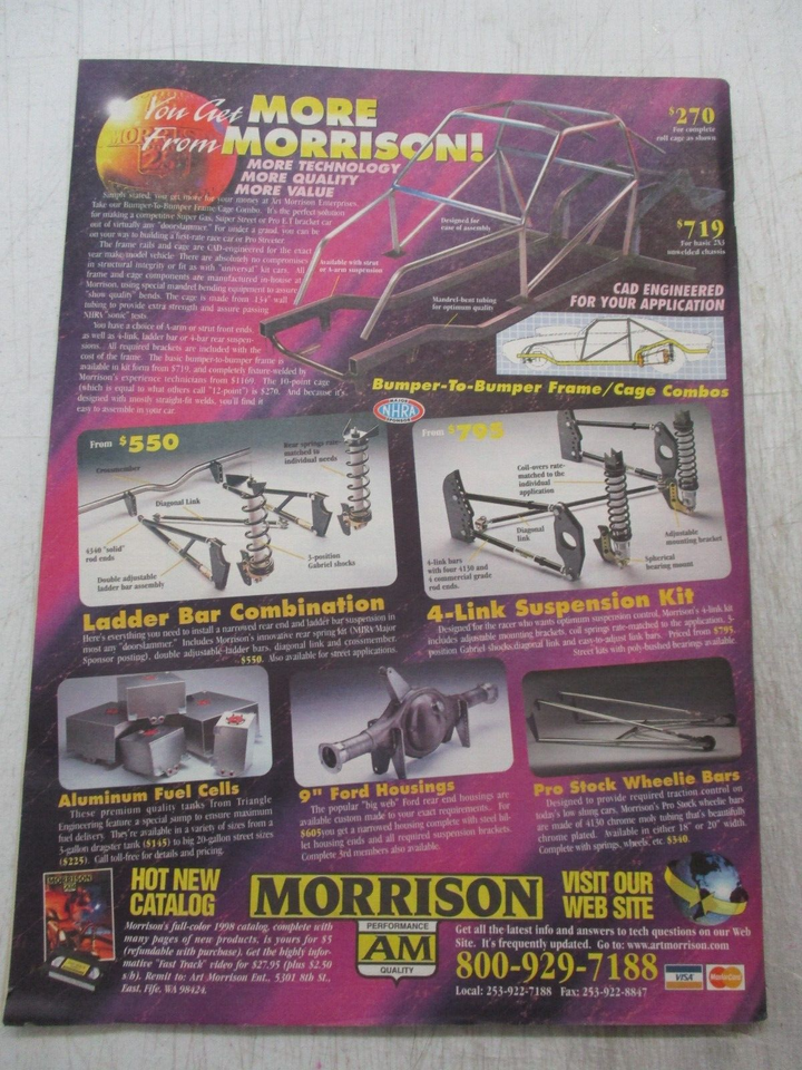 NATIONAL DRAGSTER MAGAZINE NOVEMBER 28, 1997 JIMMY DEFRANK GT/HA 1989 ...