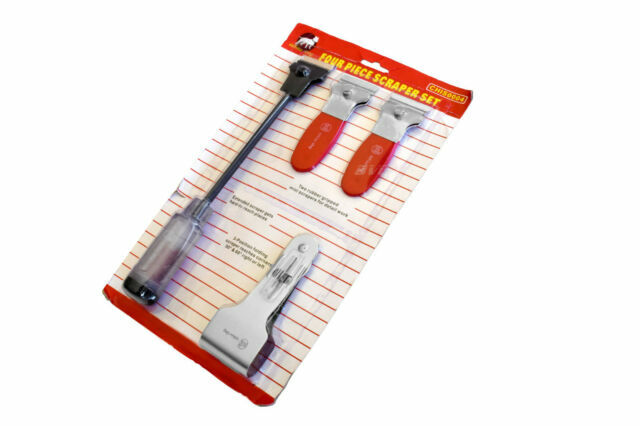 CHIS0004 White Dog Four Piece Razor Blade Scraper Set Short and Long ...