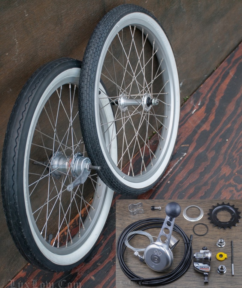 20" Stingray Bike Stick Shifter WHEELS 3 Speed Hub Tires Vintage ...