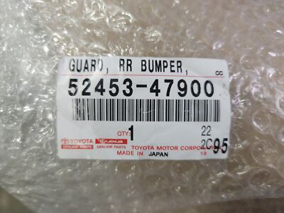Genuine OEM Toyota 52453-47900 Rear Bumper Guard Cover Lower 2018-2022 ...