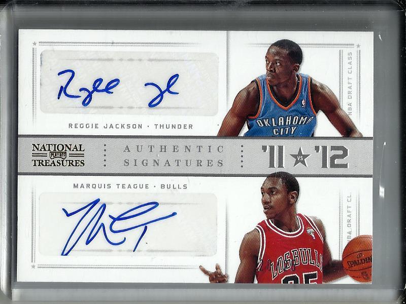 Reggie Jackson-Marquis Teague 12/13 National Treasures Autograph #20/25 ...