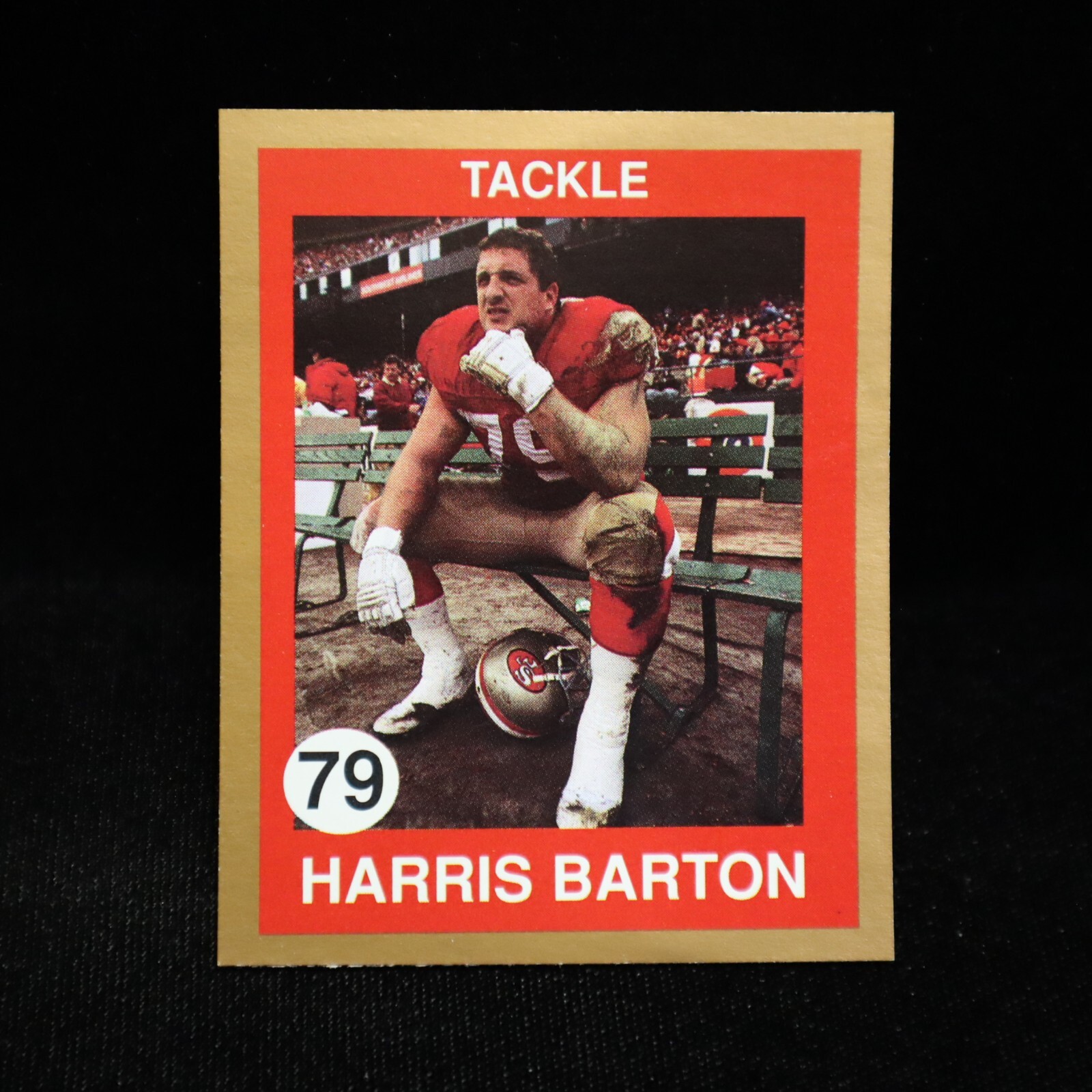 Harris Barton San Francisco 49ers RED & Gold PG&E Calendar Card #79 | eBay