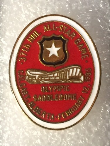 1985 NHL ALL STAR GAME LAPEL PIN CALGARY FLAMES HOST RARE LEMIEUX ...