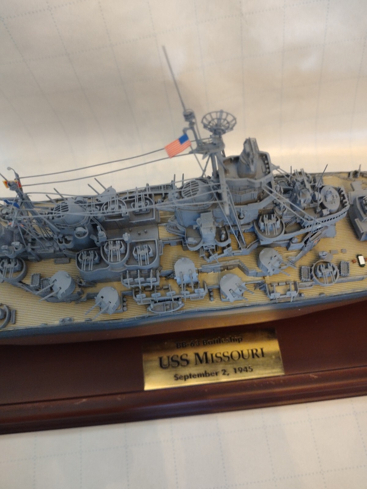 WW2 Battleship USS MISSOURI 1945 Metal Hull Model Pearl Harbor World ...