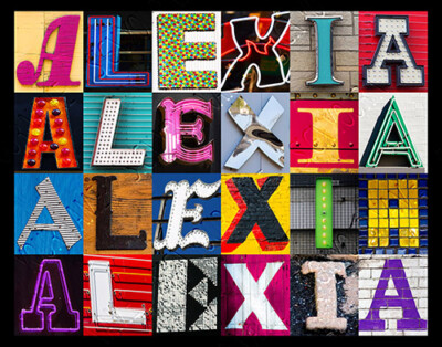 ALEXIA Name Poster featuring photos of actual sign letters | eBay