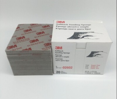 3M 02602 Softback Sanding Sponge Superfine - 20 Count/BOX | eBay