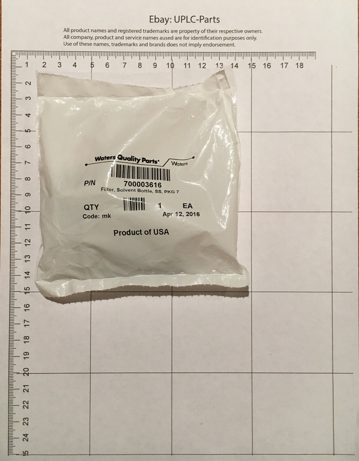 Waters HPLC / UPLC - Solvent Bottle Filter, 7/pk (PN: 700003616) | eBay