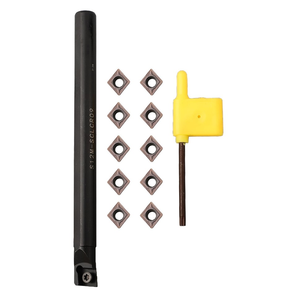 SCLCR Boring Bar Solid W/ Wrench 10 Pcs CCMT09T304 Blade 95 Carbon ...