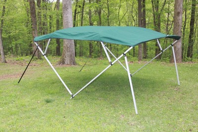 NEW VORTEX SQUARE TUBE FRAME 4 BOW PONTOON/DECK BOAT BIMINI TOP 10 ...