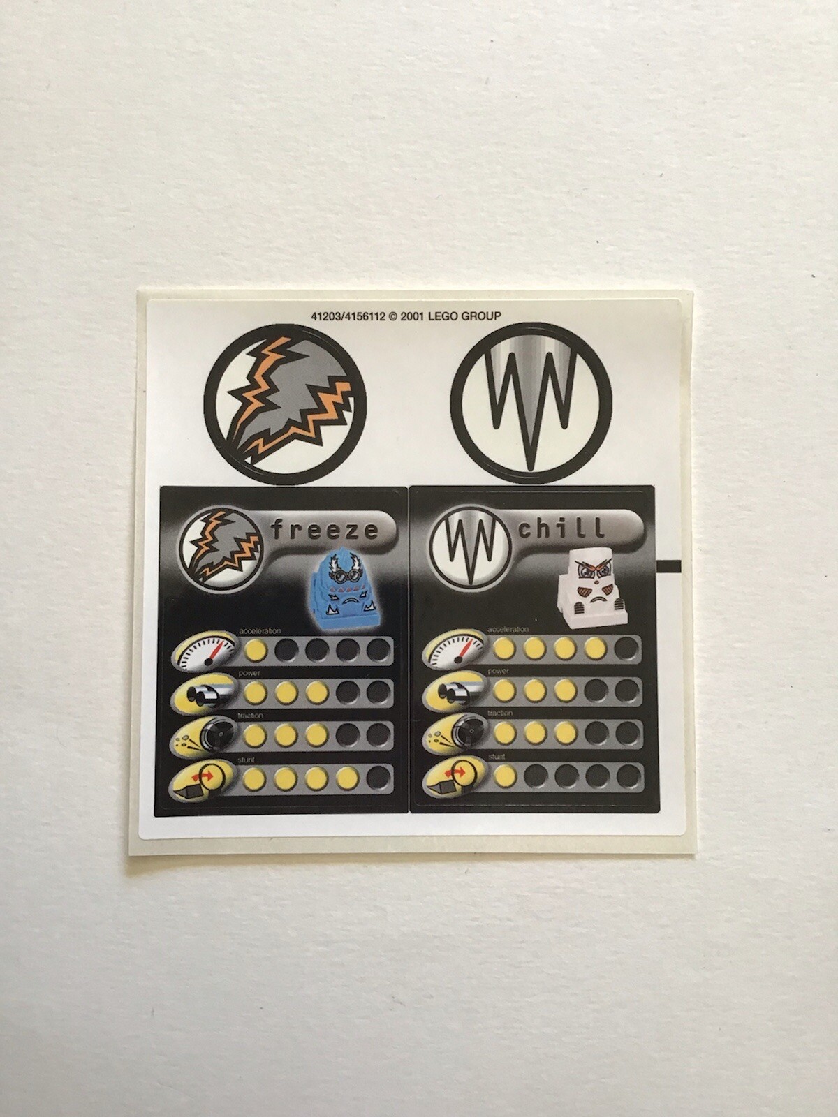 Lego Racers Xalax Freeze And Chill Launcher Sticker Sheet 4579 Ice Ramp ...