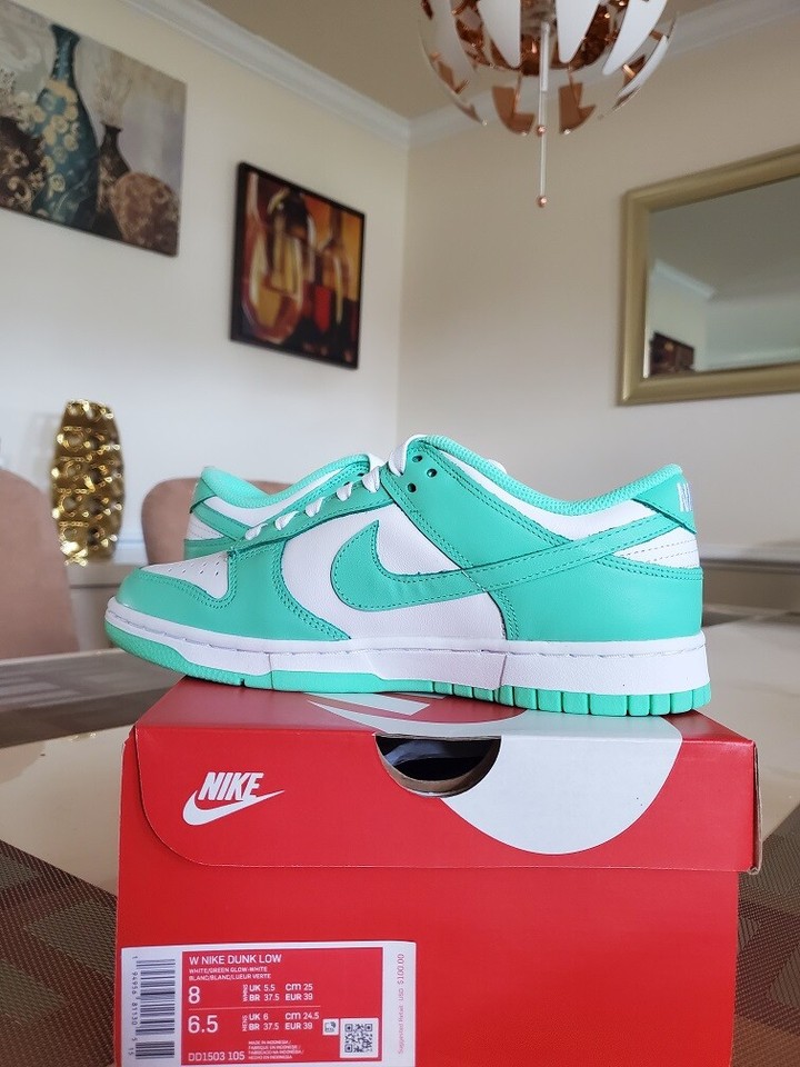 Nike Air Dunk Low Green Glow White DD1503-105 Women Sz 8 Men Sz 6.5 | eBay