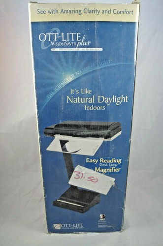 OTT-LITE VisionSaver Plus Easy Reader Lamp with Magnifier Desk Lamp ...