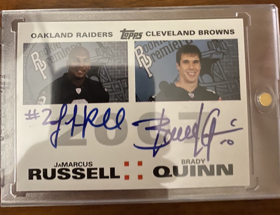 2007 Topps Adrian Peterson Calvin Johnson 4 Player Rookie Autograph ...