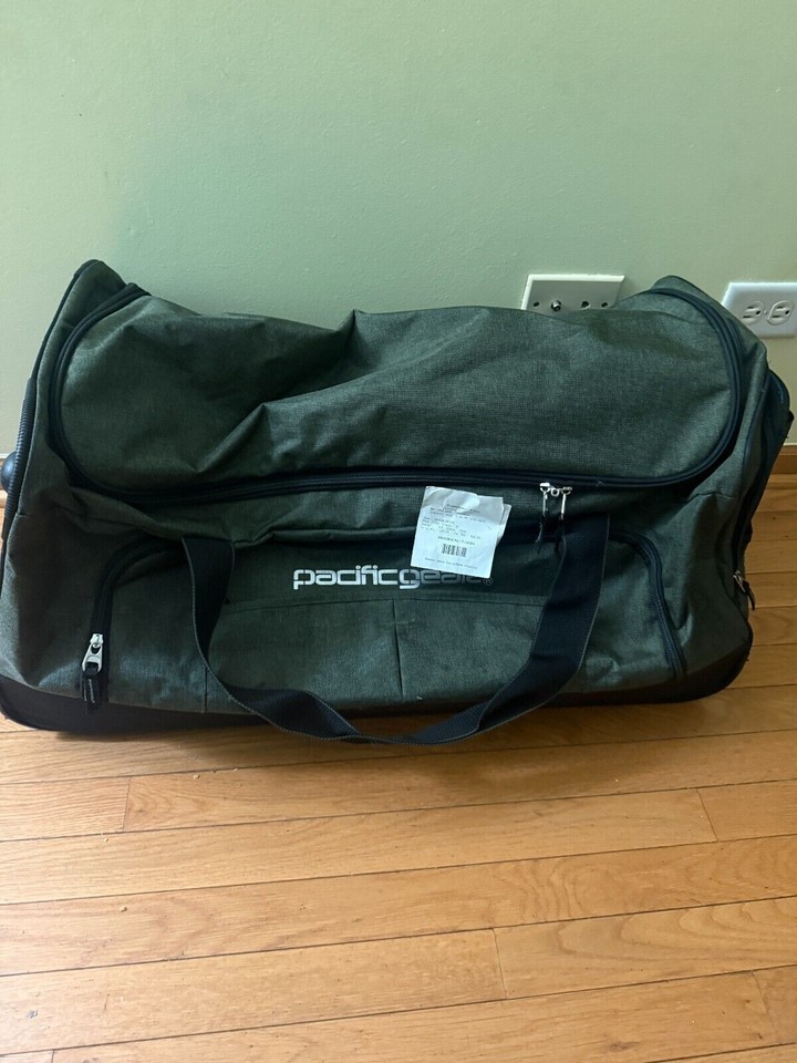 Pacific Gear Wheeled Rolling Duffel Bag 30" Green Durable Design | eBay