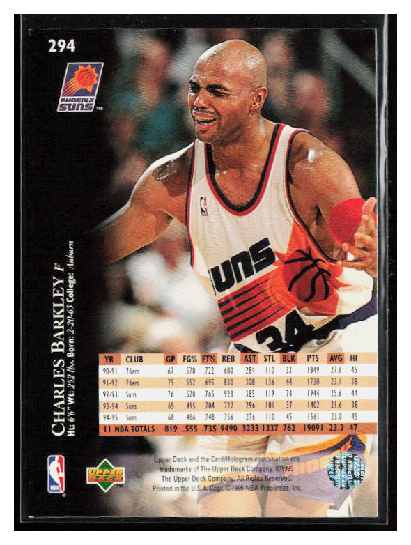 1995 Upper Deck #294 Charles Barkley | eBay