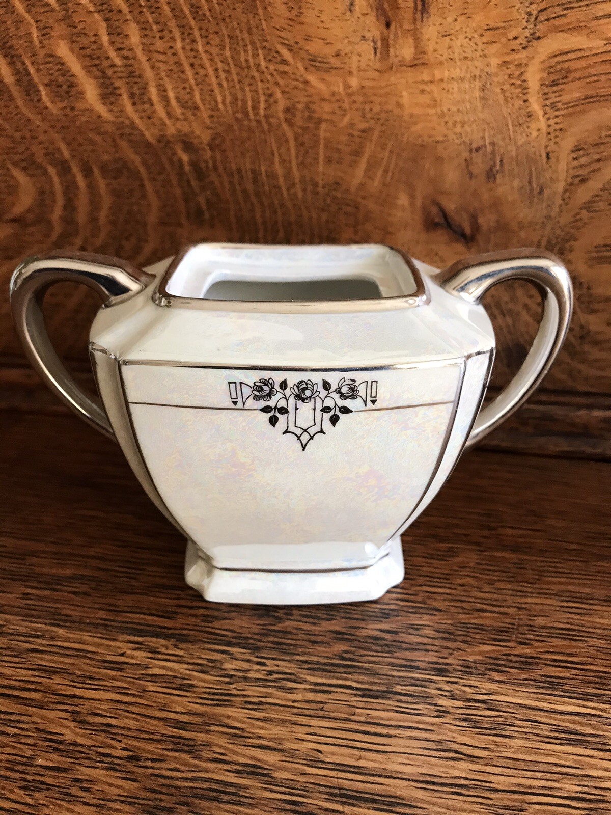 Schonwald Oremont Silverite Bavarian China Art Deco Sugar & Creamer Set ...