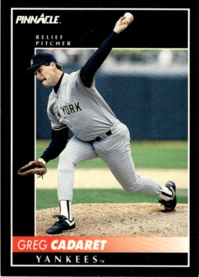 1992 Pinnacle Baseball Card Greg Cadaret New York Yankees #402 | eBay