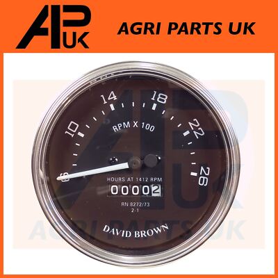 David Brown 880 1212 1410 1412 Tractor REV Clock Hourmeter Tachometer ...