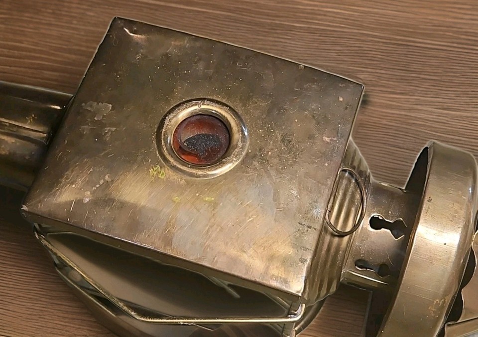 Brass Beveled Glass Buggy Carriage Oil Lamp Lantern Coach Light No ...