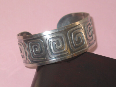 Artisan Hand Crafted Vintage Sterling Swirls Cuff Bracelet | eBay