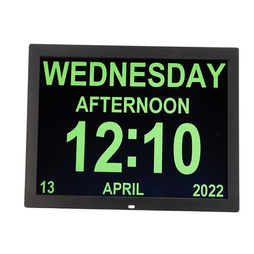 15in Digital Day Clock Large HD Display Remote Control 10 Languages ...