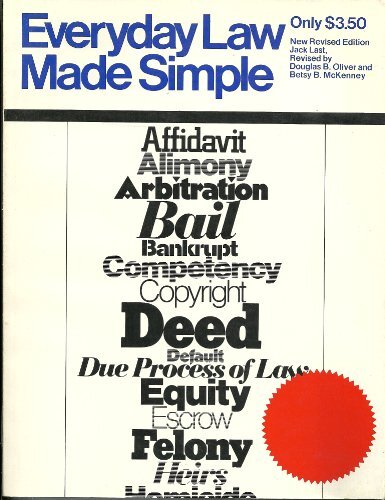 EVERYDAY LAW MADE SIMPLE (MADE SIMPLE BOOKS) By Jack Last *Excellent ...
