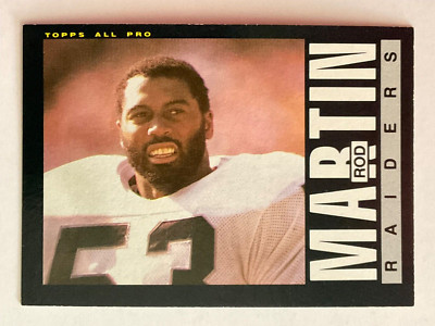 Rod Martin 1985 Topps Football Card #293 - Los Angeles Raiders All-Pro ...