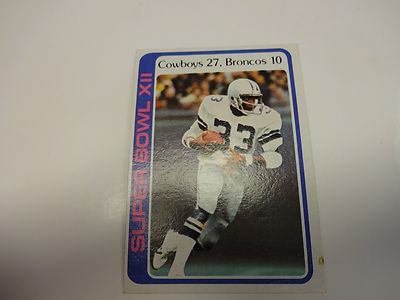 1978 Topps Football Super Bowl XII Cowboys 27 vs Broncos 10 Card #168 ...
