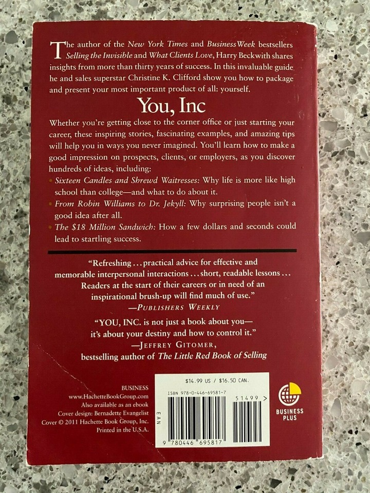 You, Inc : The Art of Selling Yourself by Christine K. Clifford and ...