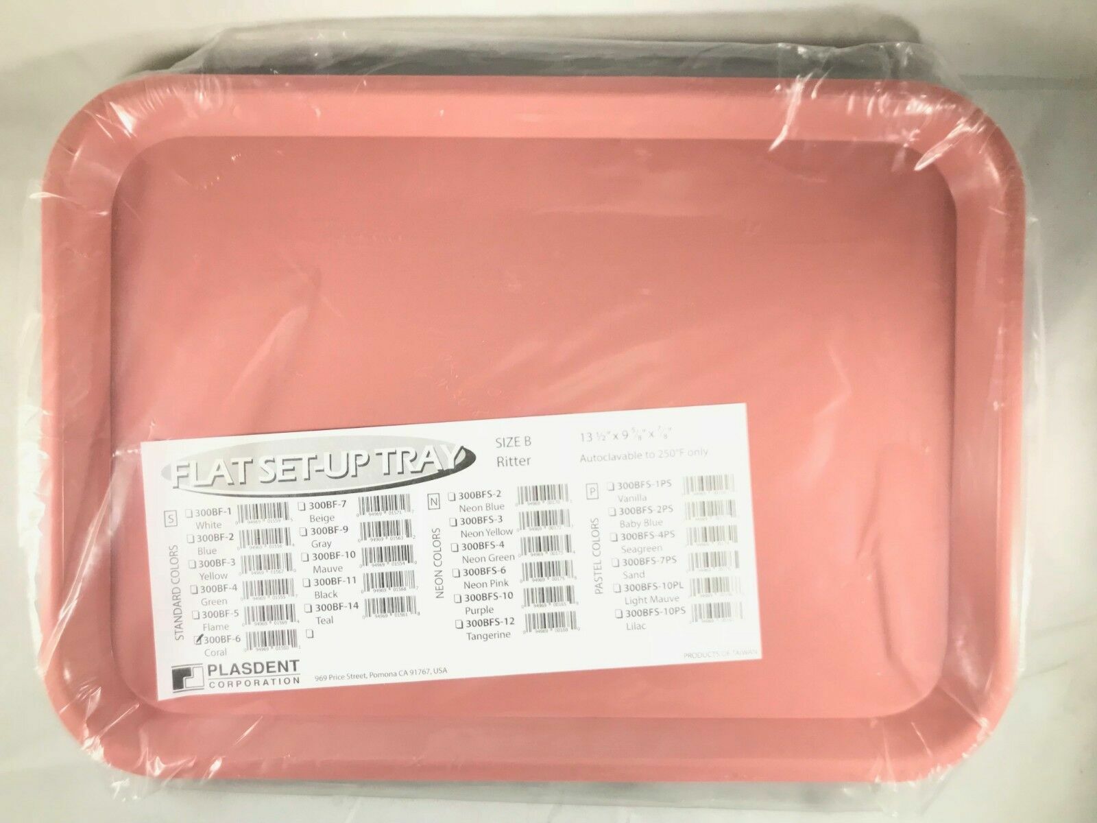 Plasdent Dental Instrument Flat Setup Trays Size B Coral 10/Pack | eBay