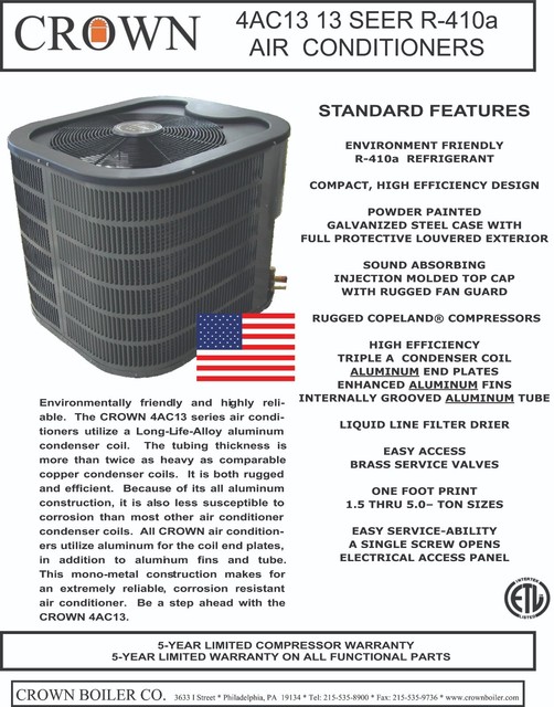 GUARDIAN QC4B48B21SA 4TON MFD HOUSING AC CONDENSING UNIT 14 SEER PHASE ...