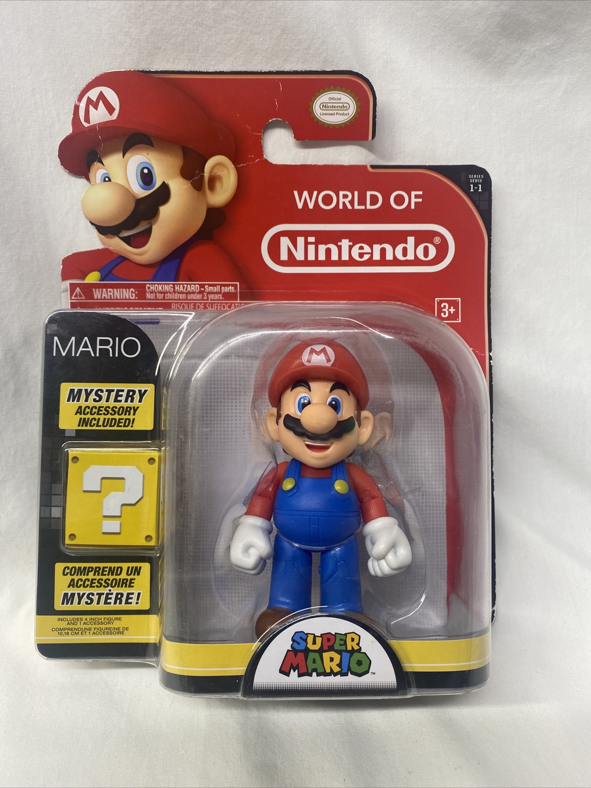 World of Nintendo Action Figure Series 1 Mario With Mystery Cube for ...
