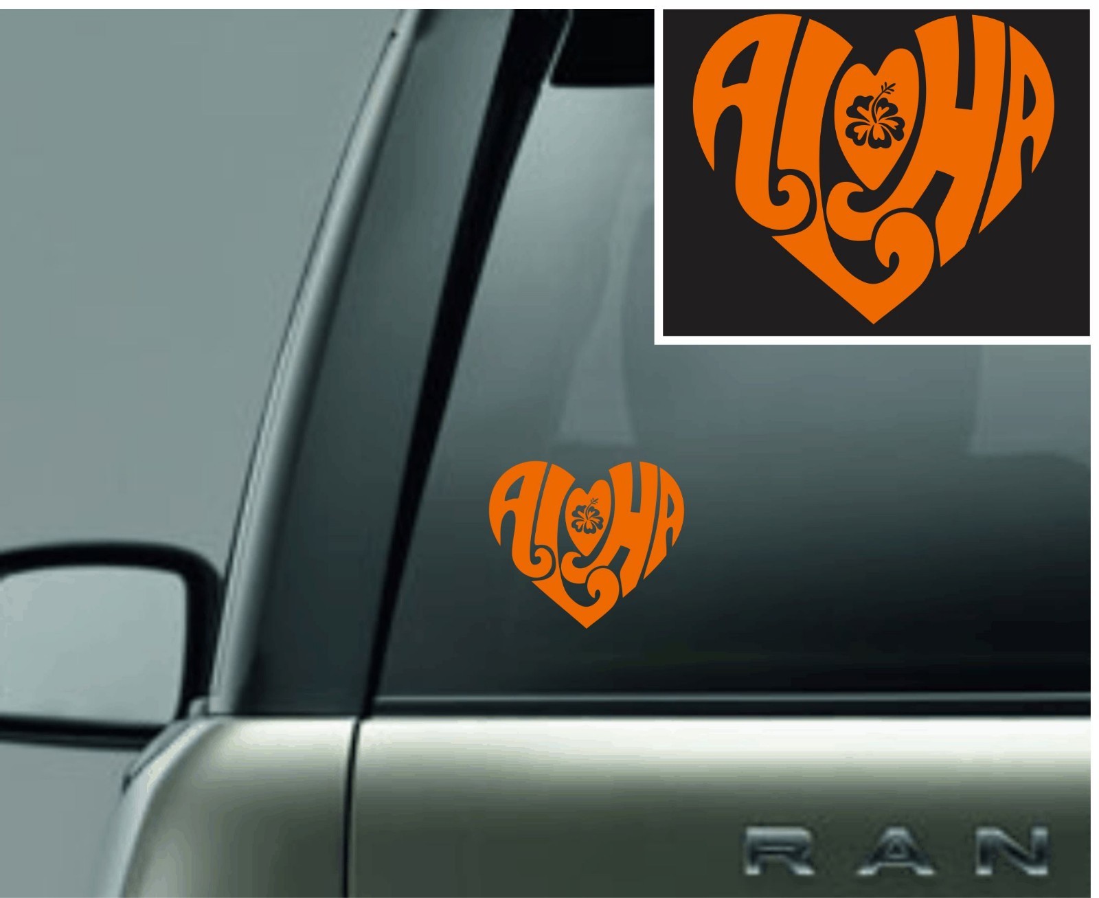 Aloha Heart Vinyl Decal Sticker Car, SUV, Bumper, Window, Phone, Tablet ...