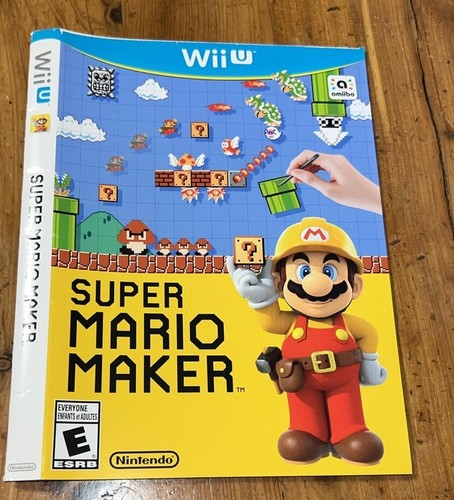 Super Mario Maker (Nintendo Wii) Game Cover Art Insert Only | eBay