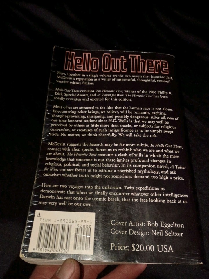 Hello Out There Jack McDevitt First MM Publishing Edition August 2000 ...