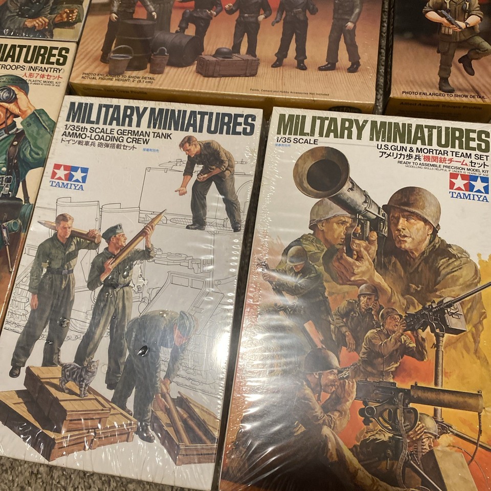Lot Of 40 Vintage Military Miniature Model Kits Tamiya Testors Italeri ...