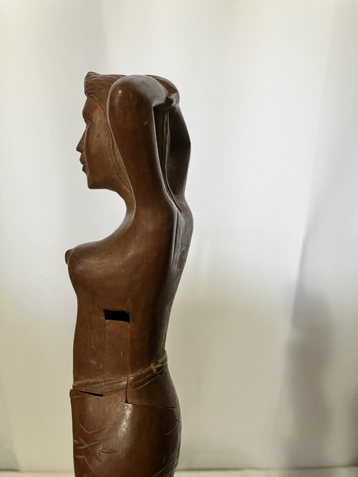 Hand Carved Nutcracker Wooden Female Form 1950's Vintage MCM | eBay