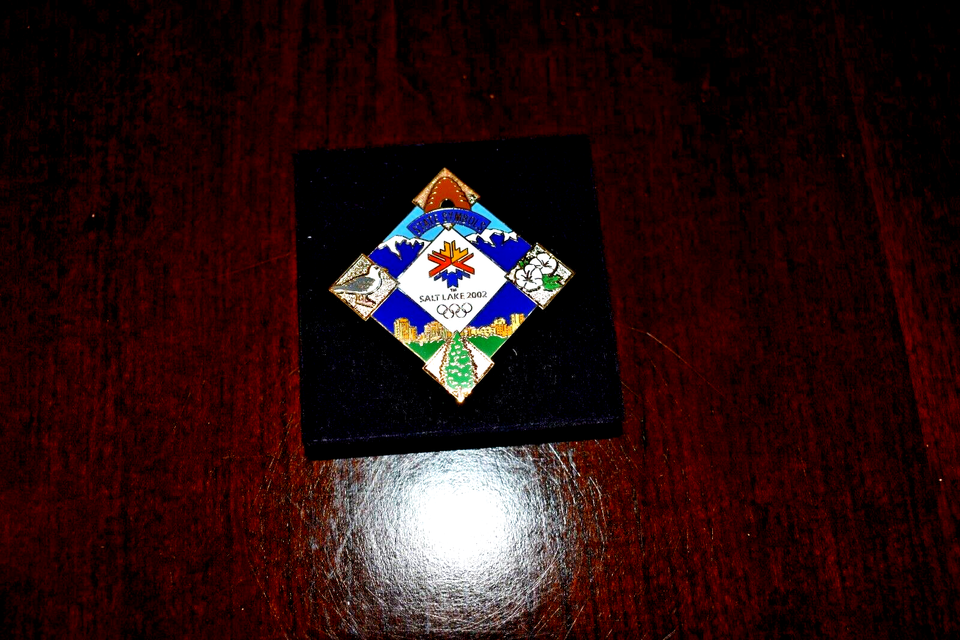 2002 SALT LAKE CITY OLYMPIC UTAH STATE SYMBOLS PIN/PINS. NEW! LIMITED ...