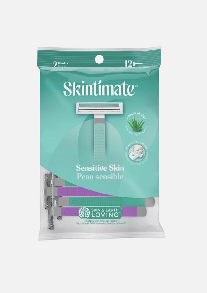 SKINTIMATE SENSITIVE SKIN WOMEN'S DISPOSABLE RAZORS TOTAL 12 RAZORS | eBay